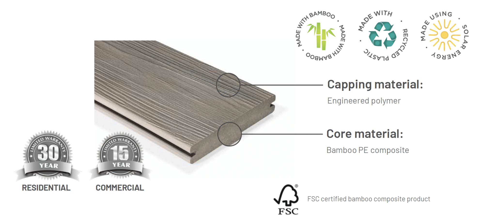 Infinity Products For Sale | Bamboo Composite Decking Range